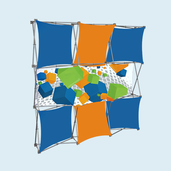 Portable Backdrop - Stretch Panel Pop Up Booth 7.4ft x 7.4ft 3325