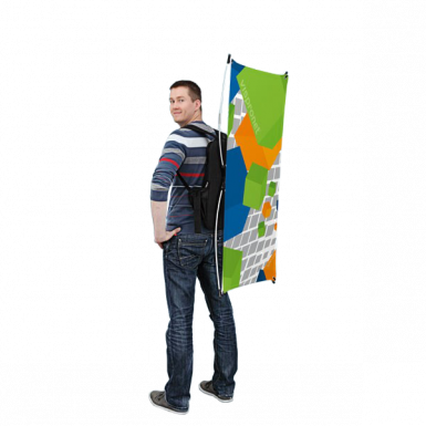 Promotional Backpack Banner for Walking Advertising & Marketing