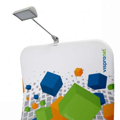 Trade Show Display Light - Gray LED Banner Stand Light