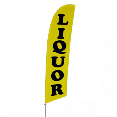 Liquor Flags | Vertical Message Feather Banners | Vispronet