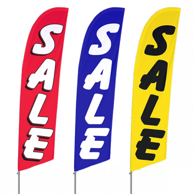 Sale Flags | Vertical Message Business Flags | Vispronet