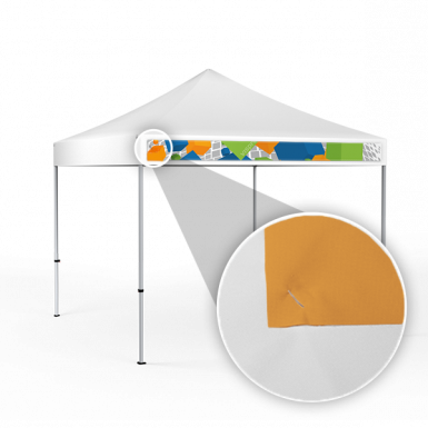 Tent Valance Banners - Removable Canopy Valance Banner