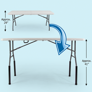 Folding Table Leg Risers & Extenders | Vispronet