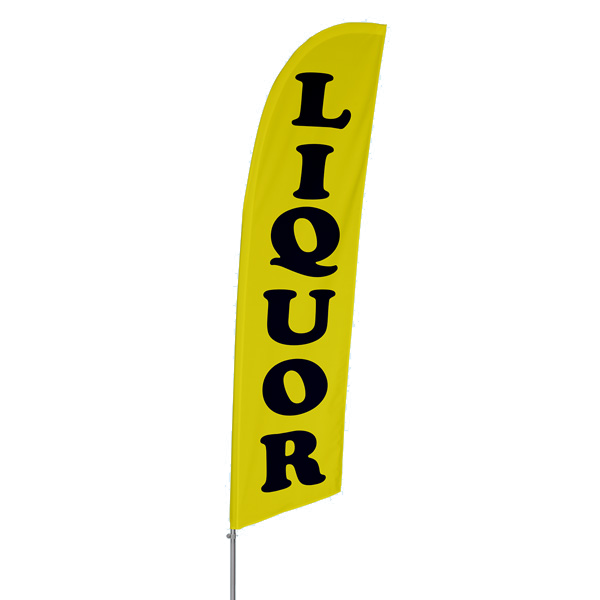 Liquor Flags | Vertical Message Feather Banners | Vispronet